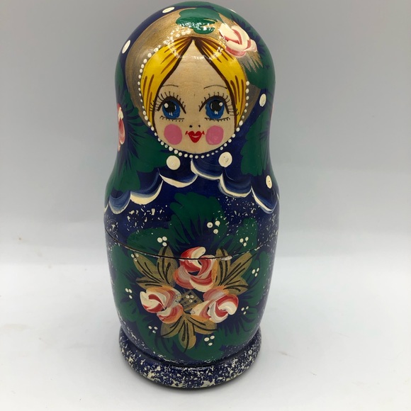 matryoshka | Accents | Large Matryoshka Set 5 Pc Nesting Dolls Russian ...